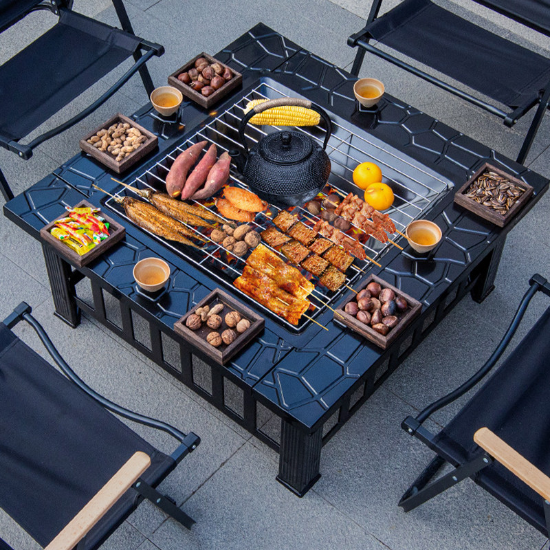 "fire pit tea & bbq table: the new favorite for outdoor warmth and ...