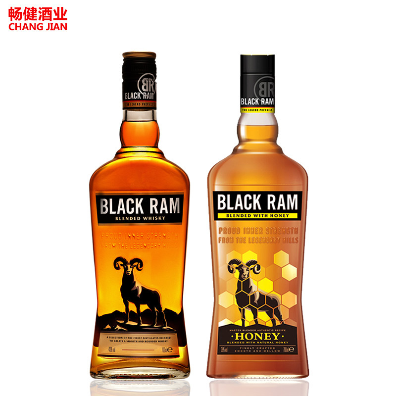 Original bottle of imported foreign wine set Black ram whiskey whiskey ...