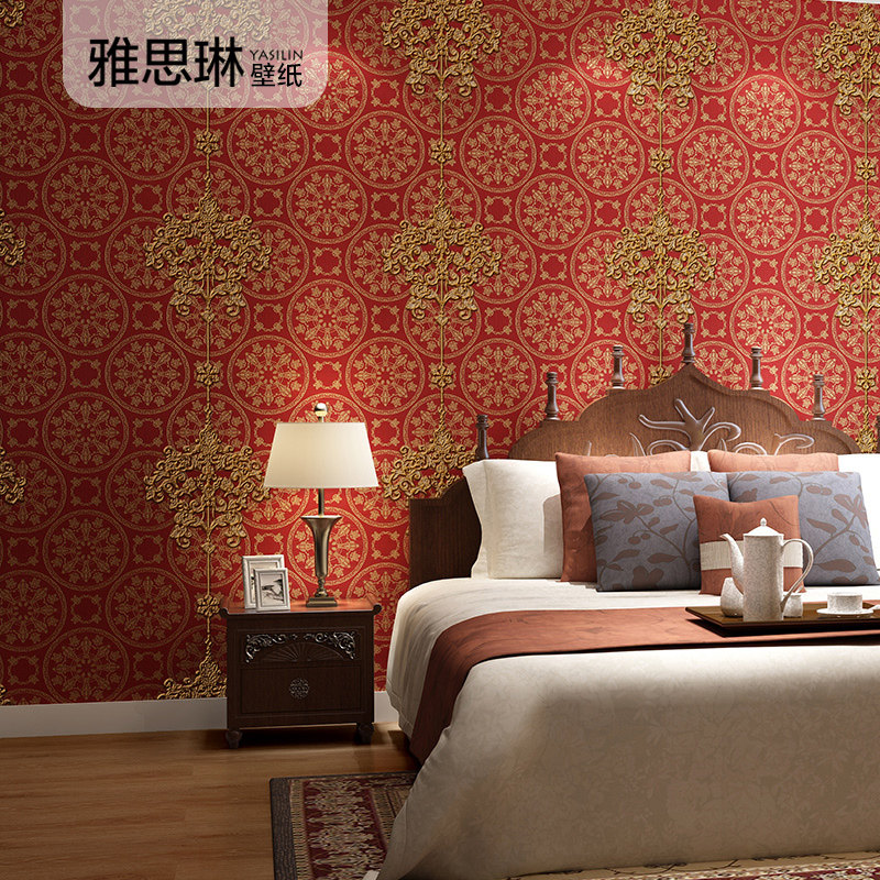 [USD 91.32] Retro-style Chinese style red flower Chinese culprit paper ...