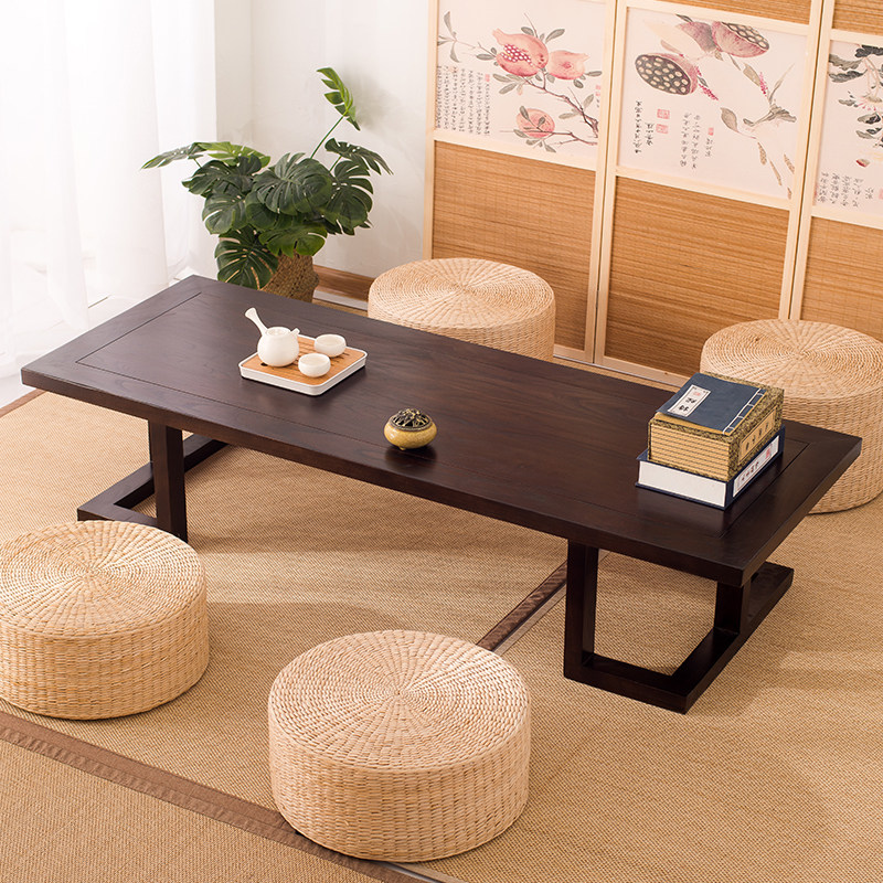 [USD 428.21] Old Elm Tatami Tea Table Solid Wood Japanese Tea Table ...