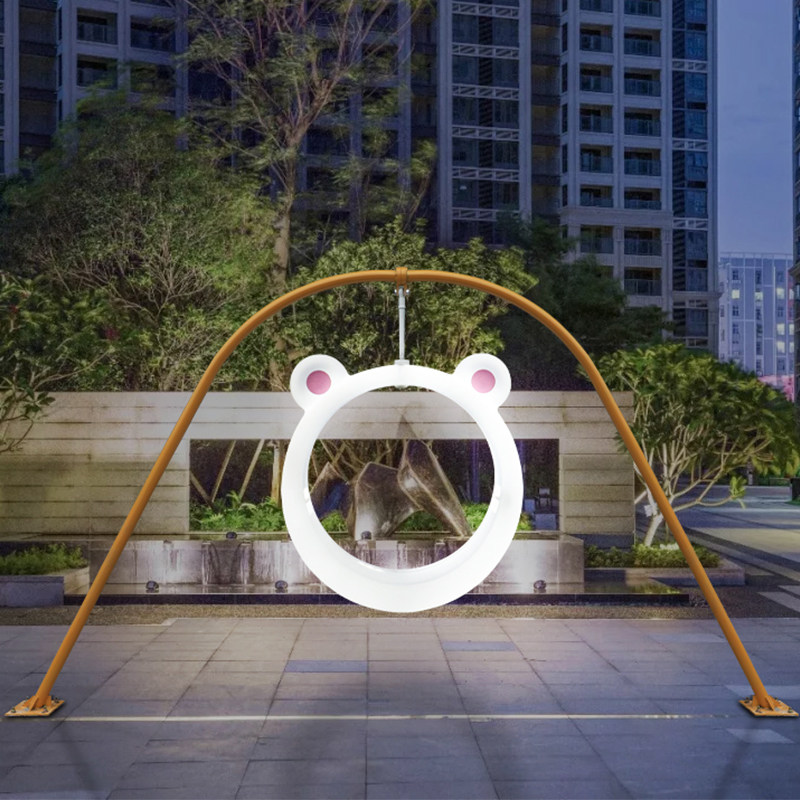 Summer garden's new favorite 🦥 Trending solar-powered panda swing ...