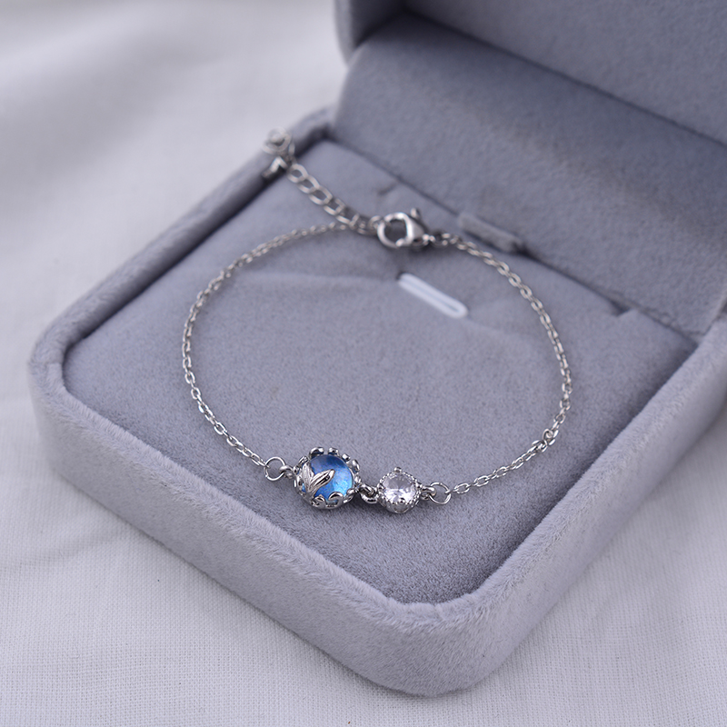 925纯银手链人鱼与海小众设计高级轻奢闺蜜生日礼物鱼尾手饰ins韩-Taobao