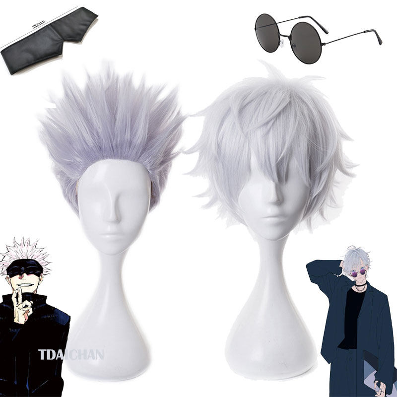 [USD 21.79] Gojo Satoru Cosplay Wigs Anime Jujutsu Kaisen Gojo Short ...