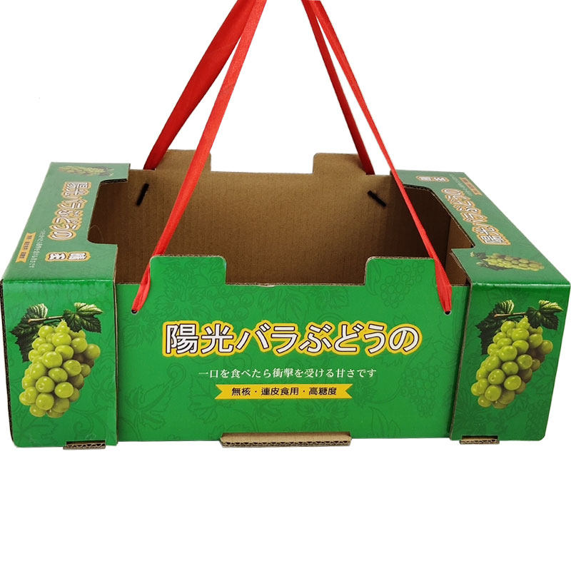 Catty sunshine grape express wrapping paper box Red handle grape box ...