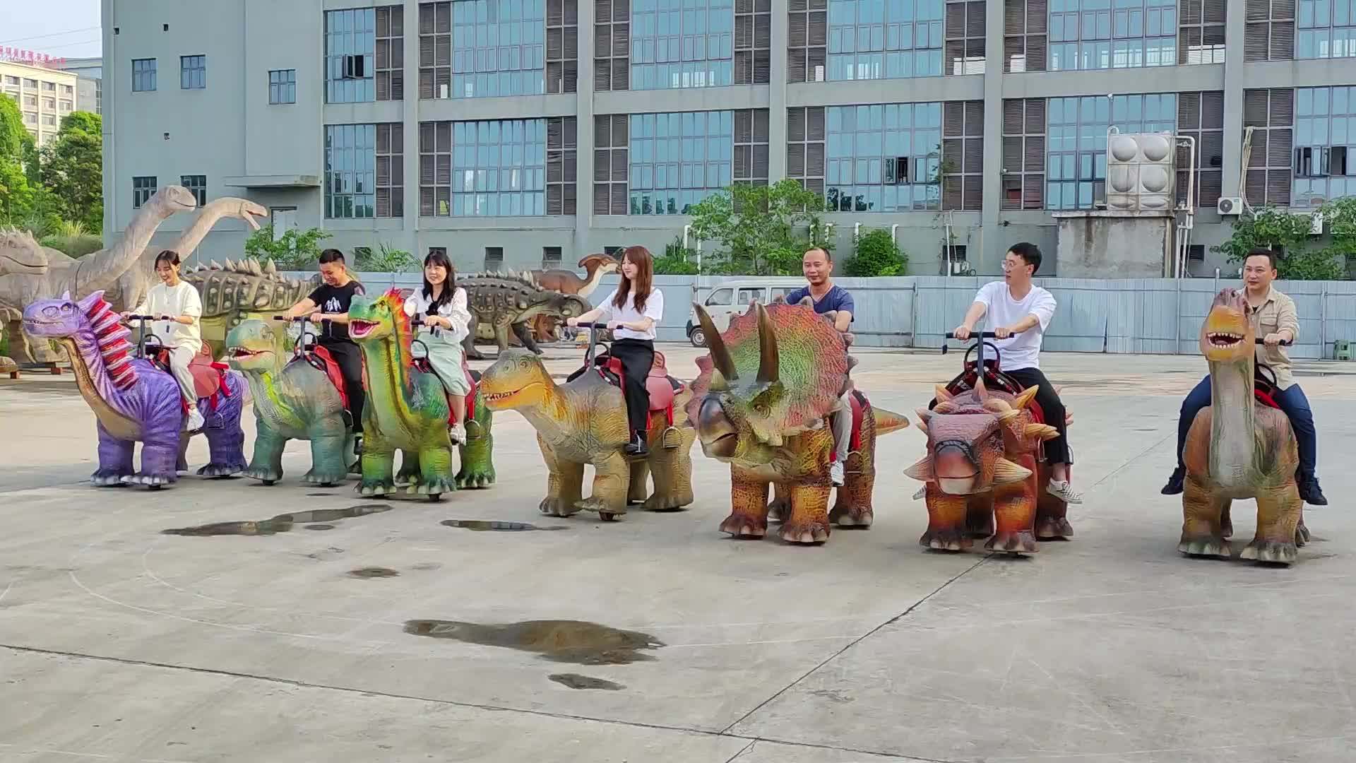 Dz Amusement Park Rides Kids Children Motorized Walking Dinosaur Ride ...