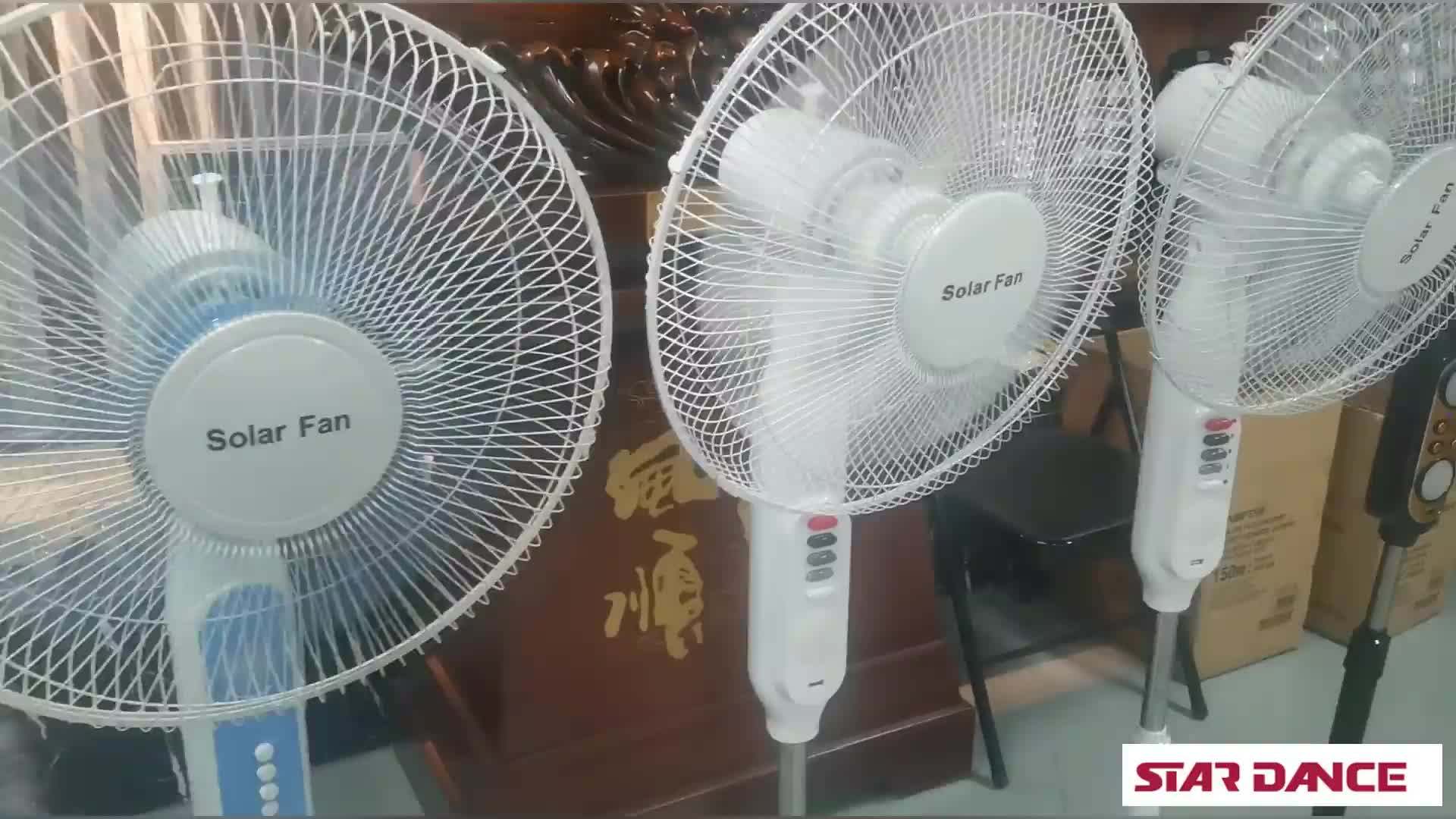 Dc Solar Powered Pedestal Fan Solar System Battery 16inch 12vdc Solar ...