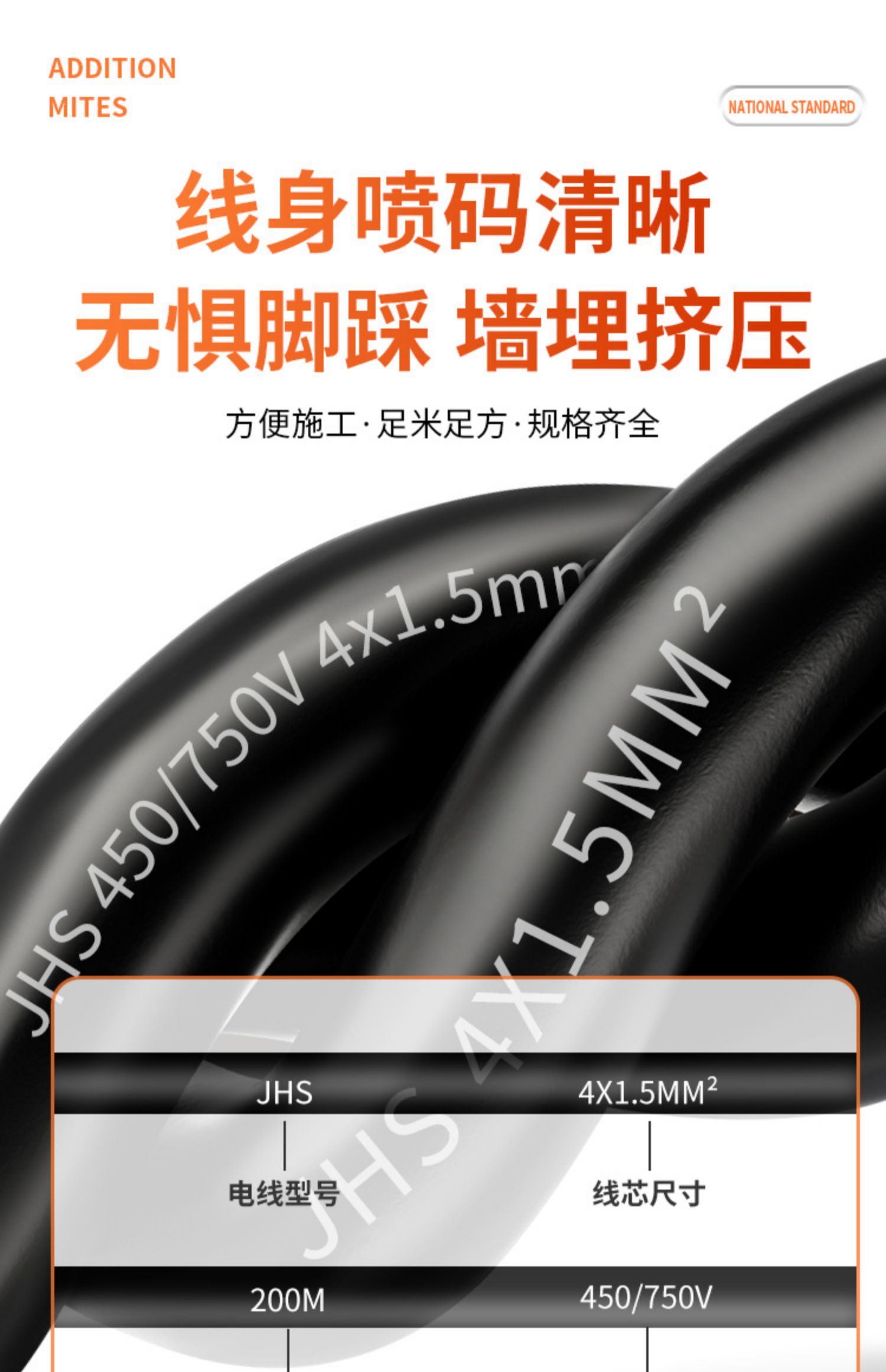 JHS潜水泵专用水下防水电缆2 3 4 5芯1 1.5 2.5 4 6平方橡套电线-阿里巴巴