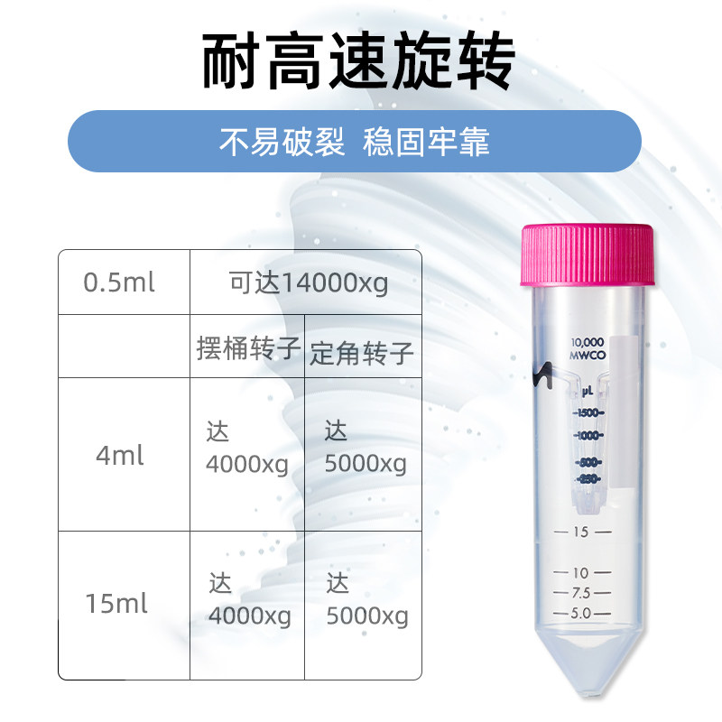 Millipore ultrafiltration centrifuge tube 0 5 4 15ml with scale, high ...