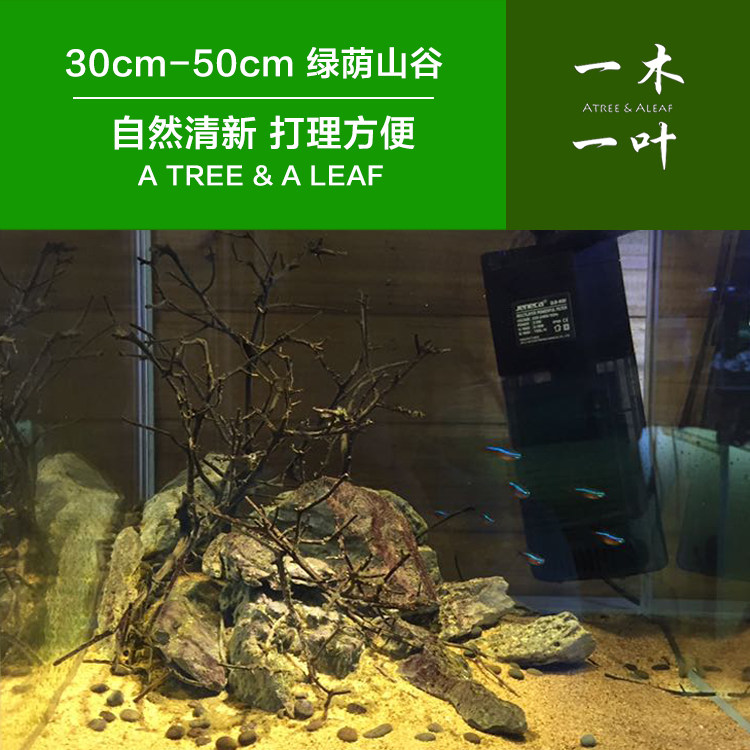Qinglong stone landscape grass tank landscape fish tank decoration ...
