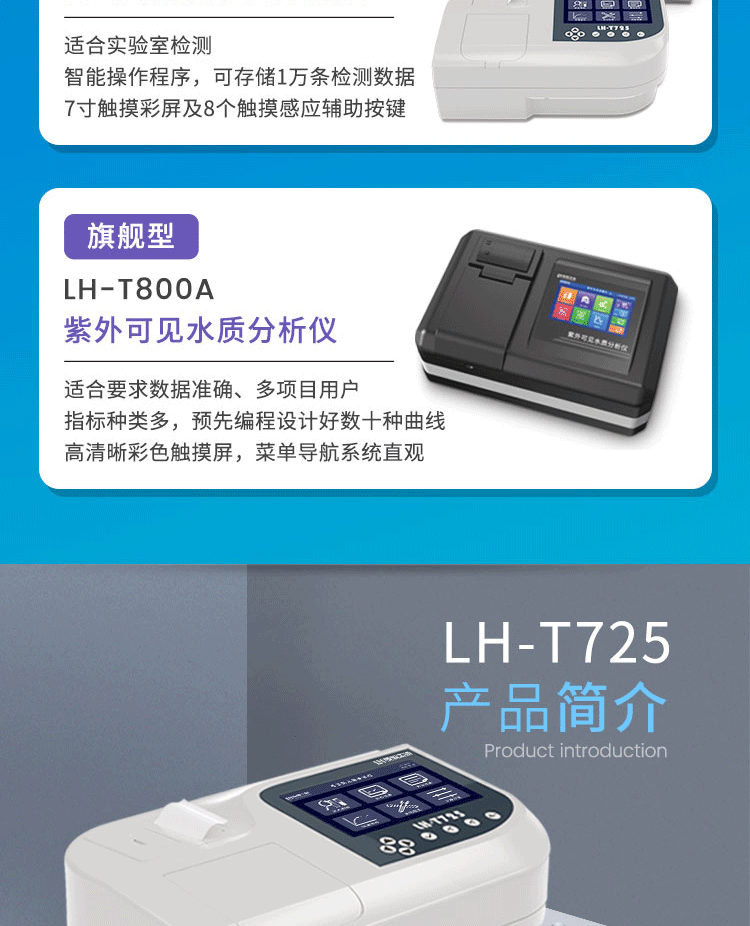 水質多參數可攜式COD檢測儀污水質氨氮總磷總氮LH-T725快速懸浮物