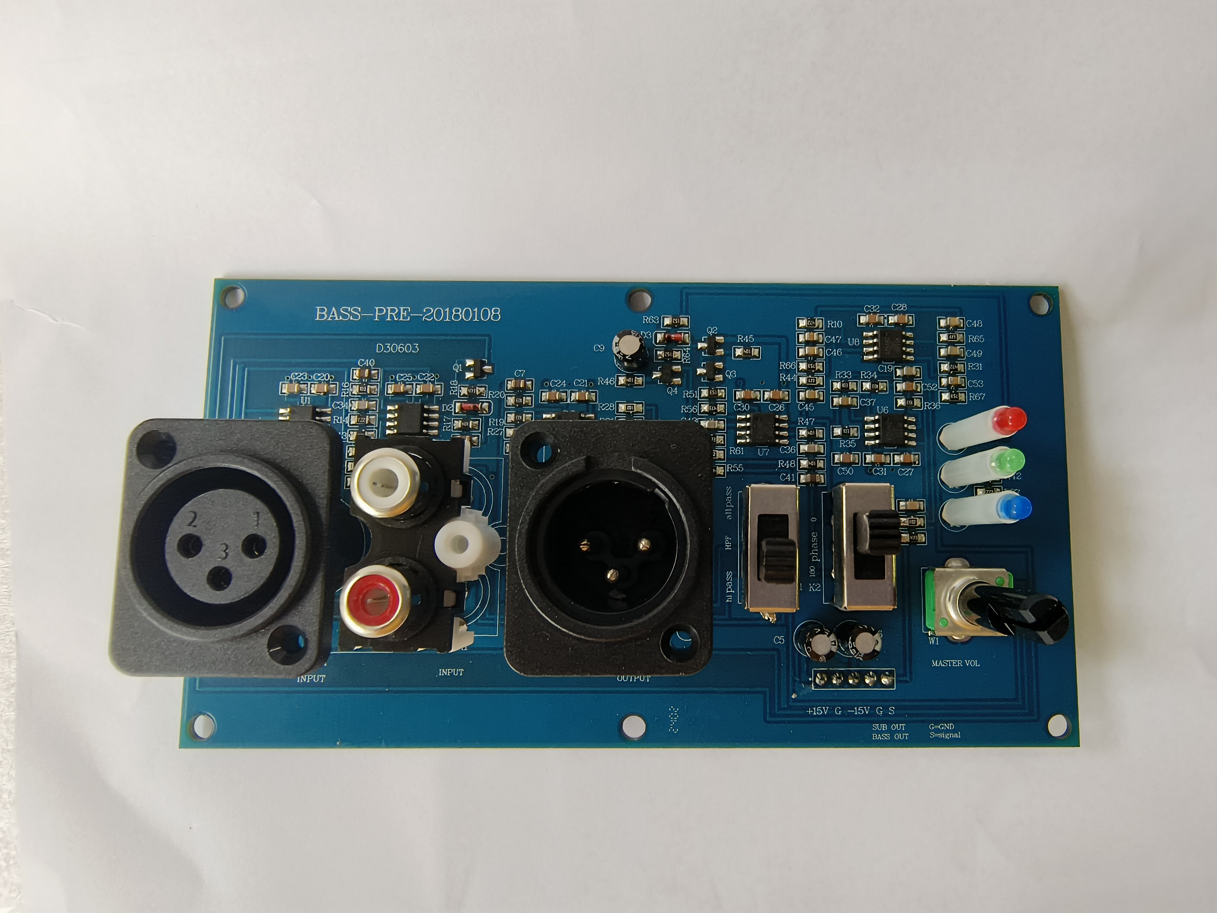 Dual positive and negative power supply xlr xlr balanced input rca ...