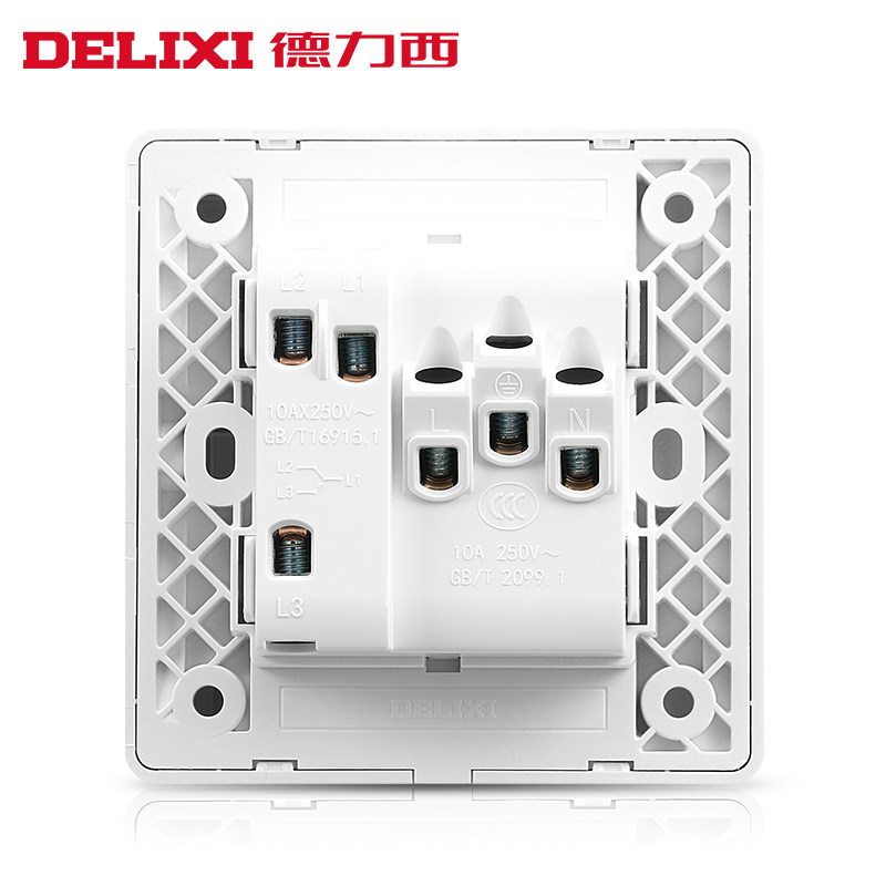 Delixi switch socket with an open five-hole socket concealed 86-type ...