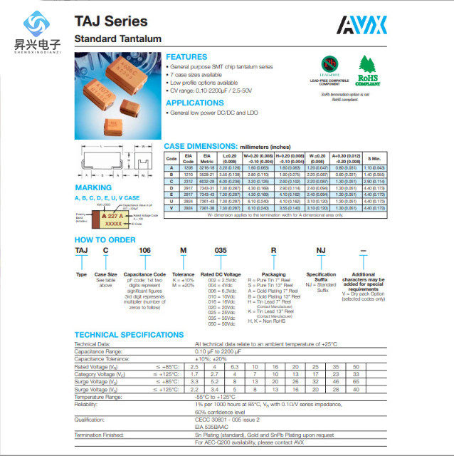 AVX TAJA686M002RNJ贴片钽电容：68μF/2V低ESR在PCB布局中的真实表现_电容器_淘宝数码网