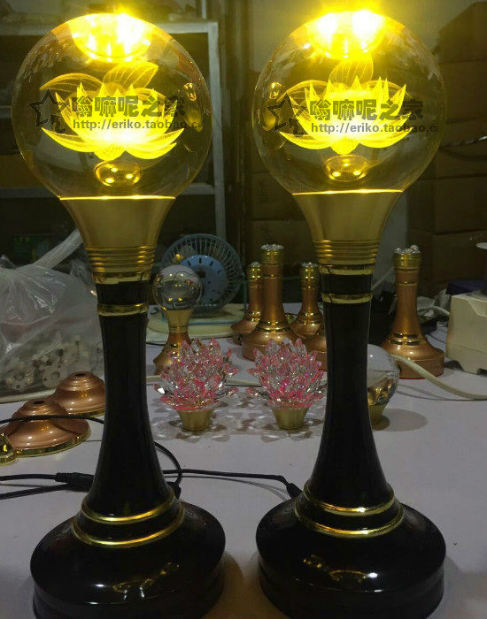 LED crystal ball lotus lamp Buddhist buddhist hall with the lamp ...