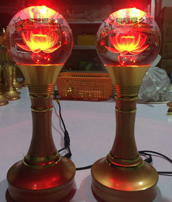LED crystal ball lotus lamp Buddhist buddhist hall with the lamp ...