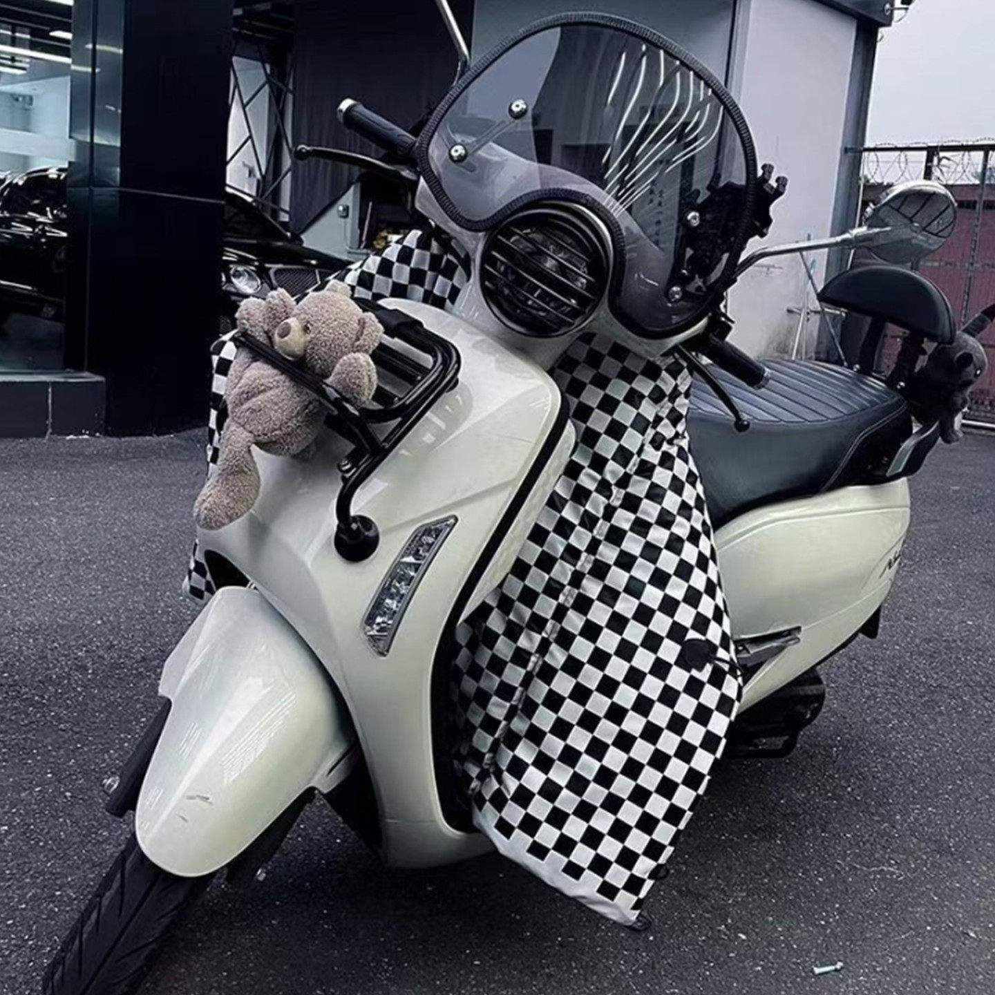 🔥 Honda ns125la exclusive windshield cover, featuring a classic black ...