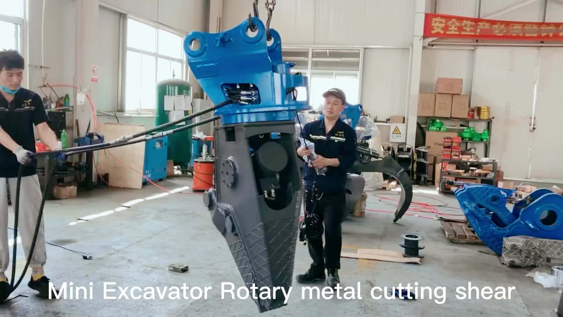 Hydraulic Steel Shear For Skid Steer Loader Mini Metal Cutting Shear ...
