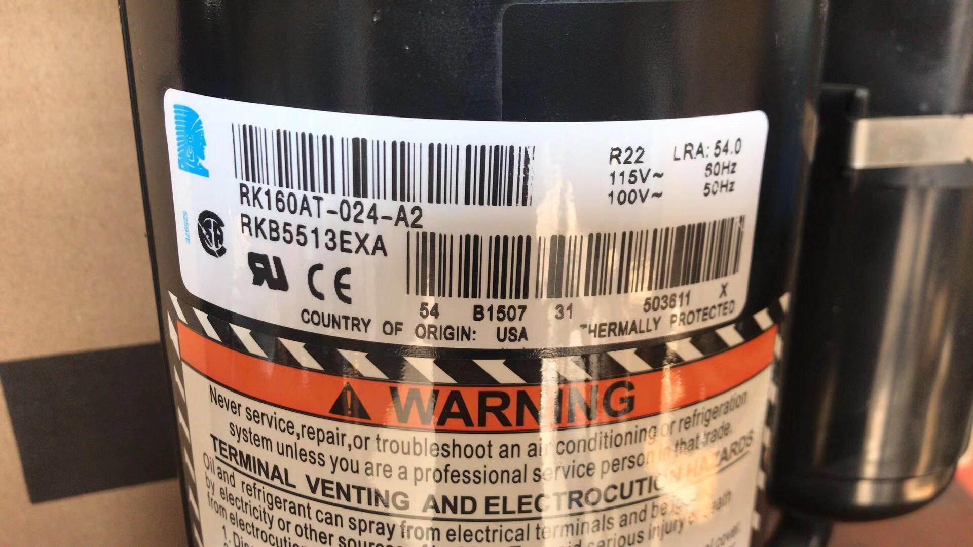 Original Taikang compressor RK160AT-024-A2 RKB5513EZA