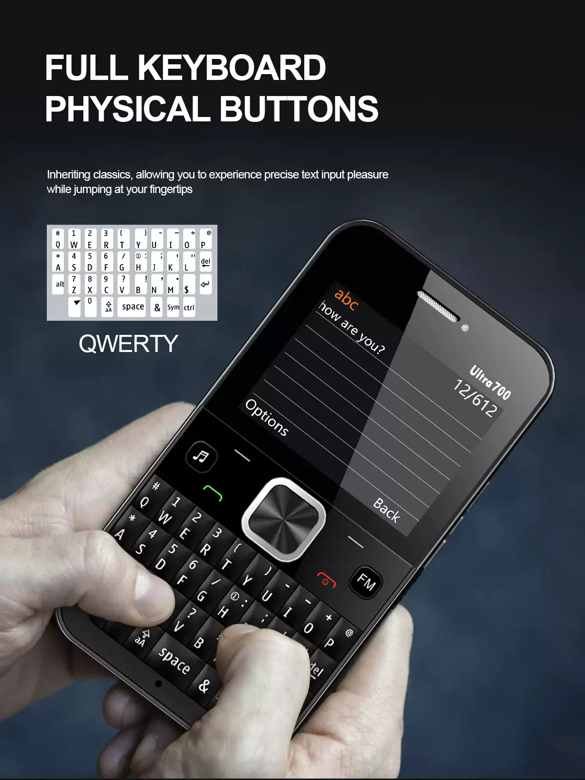 SERVO Ultra700 Qwerty Mobile Phone NFC Keyboard Cellphone