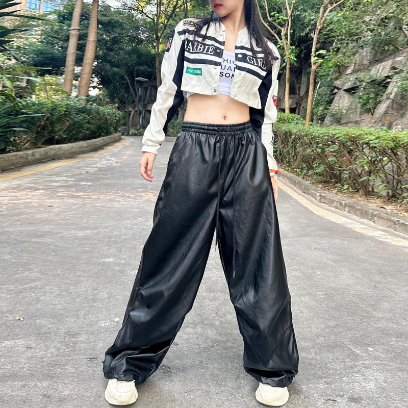 🌟 Black leather pants dance outfit: unleash your stage presence! ⚡