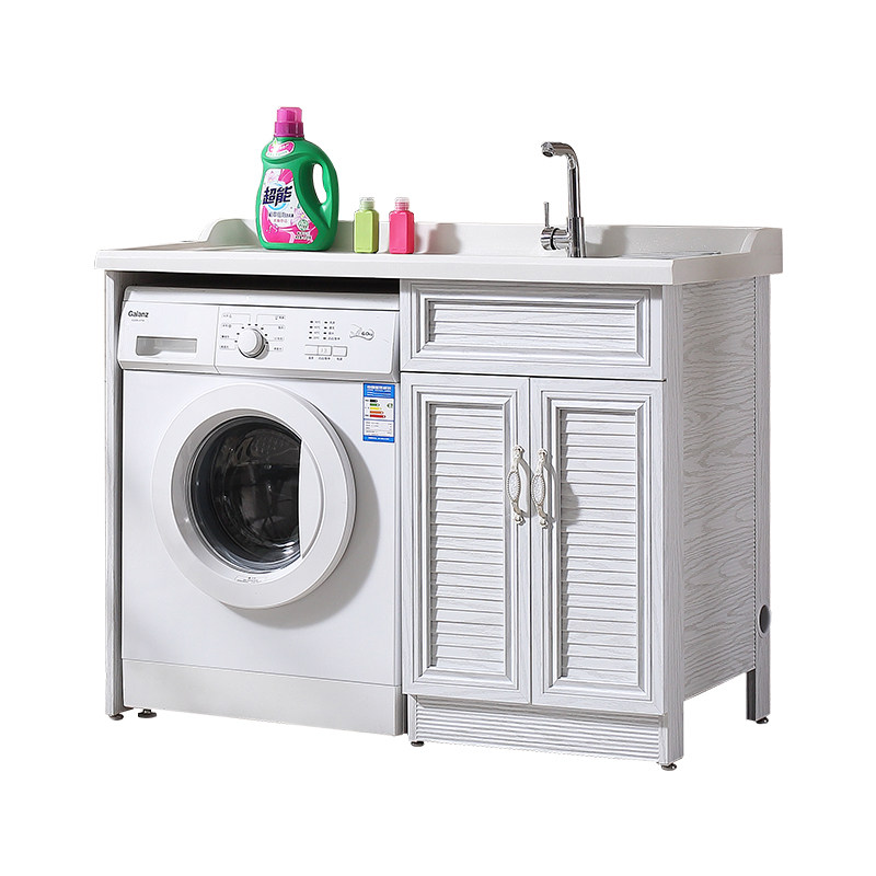 [USD 257.68] Laundry cabinet balcony cabinet combination space aluminum ...