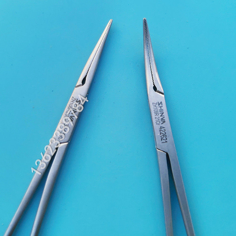 Shandong Xinhua pointed fine hemostatic forceps straight head elbow ...