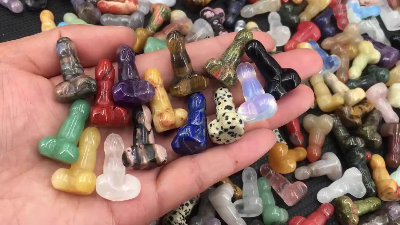 1inch Tiny Small Mini Crystal Penis Carvings Natural Gemstone Reiki ...