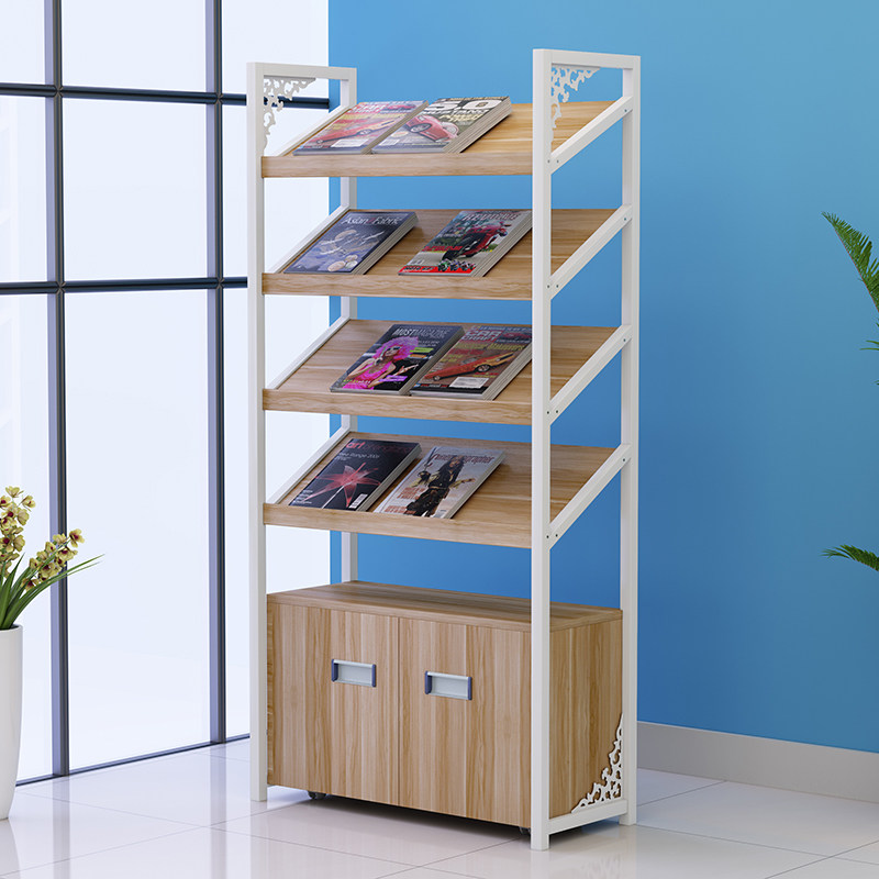 [USD 258.50] Library bookshelf Office newspaper rack Magazine rack ...