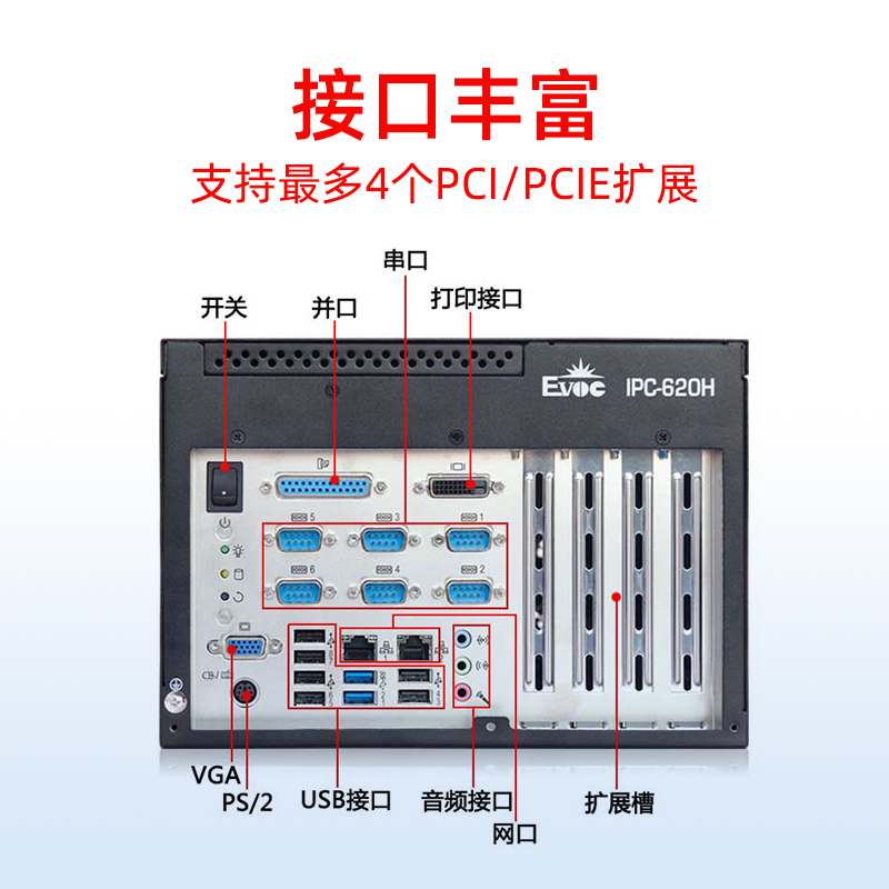 EVOC Industrial Control Host IPC-620H Industrial Computer Research Xianghang Embedded Intel 4 ...