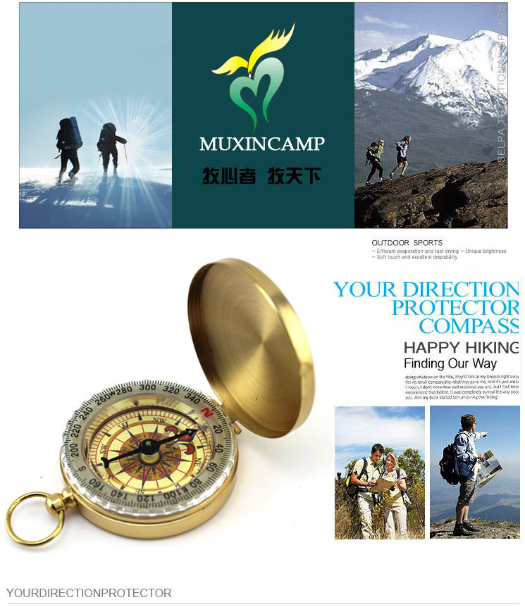 MUXINCAMP户外挂扣式指南针指北针金属汽车车载罗盘带盖带夜光-阿里巴巴