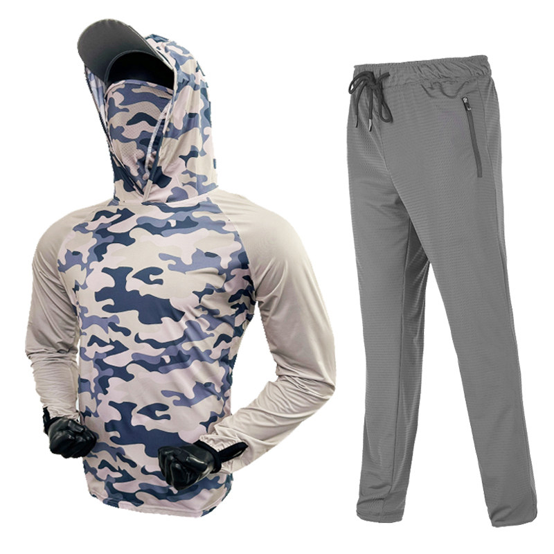 Fishing Sunscreen Clothing Men's Ice Silk Summer Breathable Quick ...
