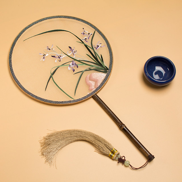 Suzhou embroidered fan handmade double -sided embroidered beautiful ...