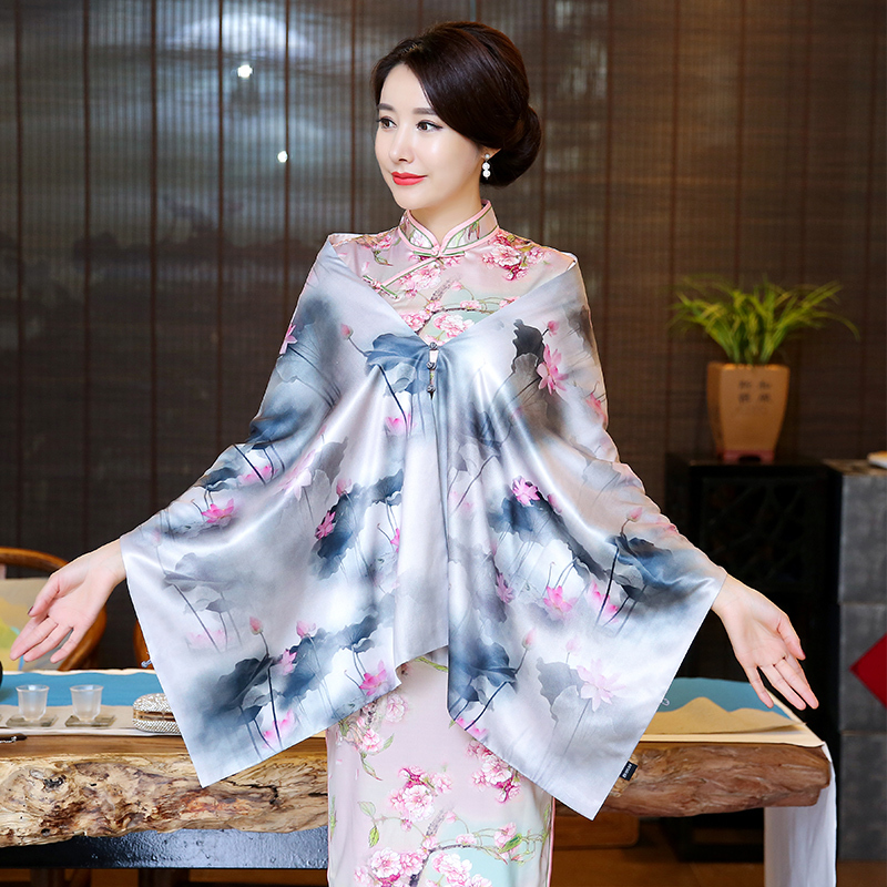 Chinese Dress Qipao for women Cheongsam shawl coat scarf with dual ...