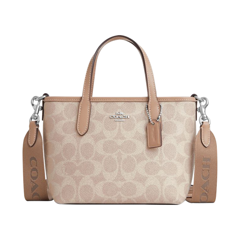 COACH City迷你托特包 蔻驰老花单肩斜挎手提包 COACH City拉链款托特包