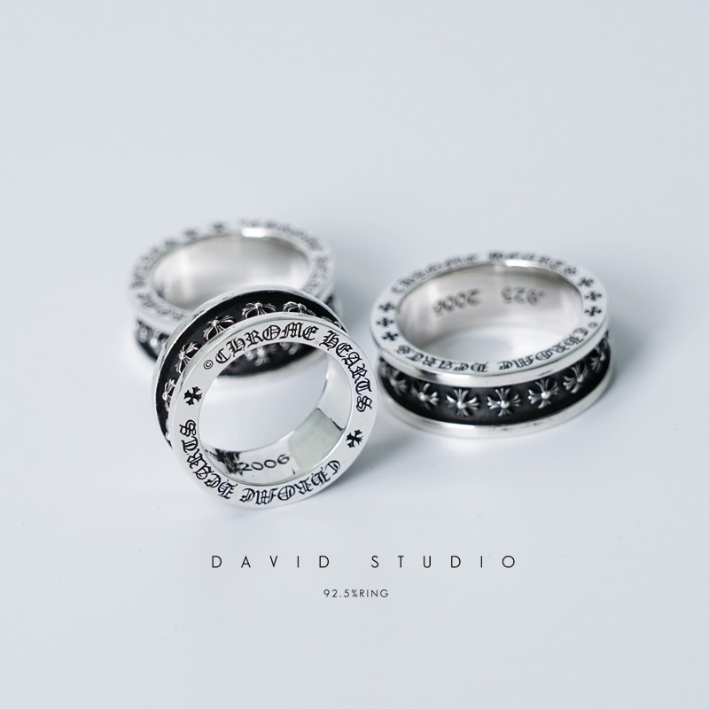 戴对了，爱情就像戴对了戒指一样！David studio S925黑圈十字架情侣戒评测-戒指-淘宝好物网