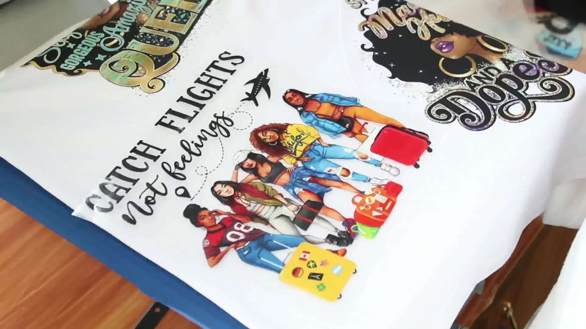 Printable Heat Transfer Vinyl Inkjet Heat Press Stickers Glitter Dtf ...