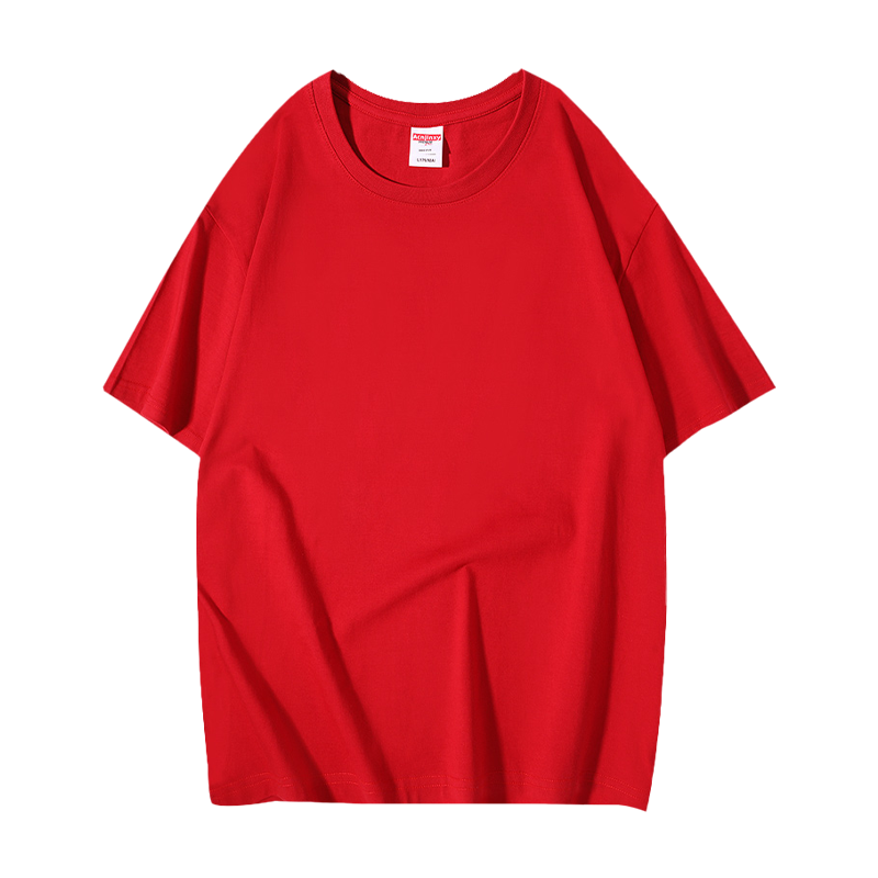 純棉重磅260g定製T恤印logo餐飲服務員工作服圓領短袖火鍋燒烤店