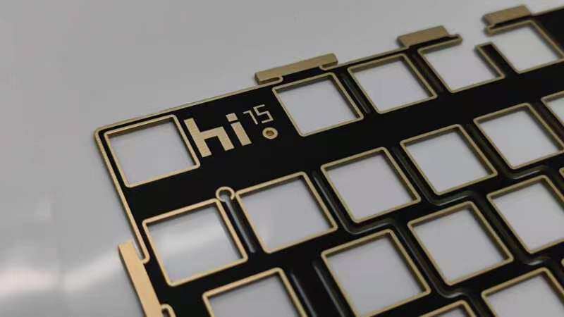 LEOBOG Hi75c沉金定位板 FR4開槽機械鍵盤鋼板 黃銅鋁合金配件