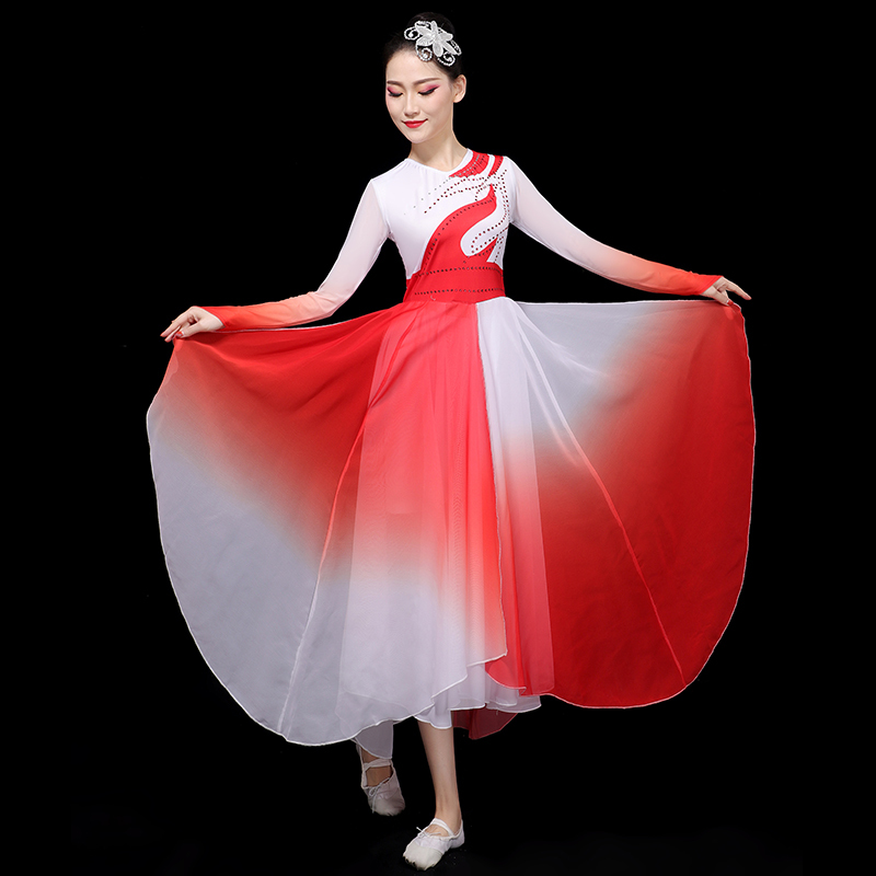 Chinese folk dance dress for women Classical dance performance dress ...