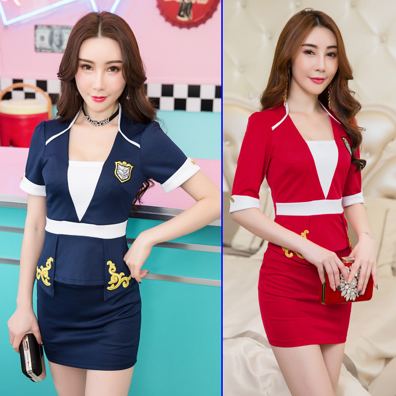 Hotel work clothes ktv uniform Princess sauna Lady sister bag dress ...