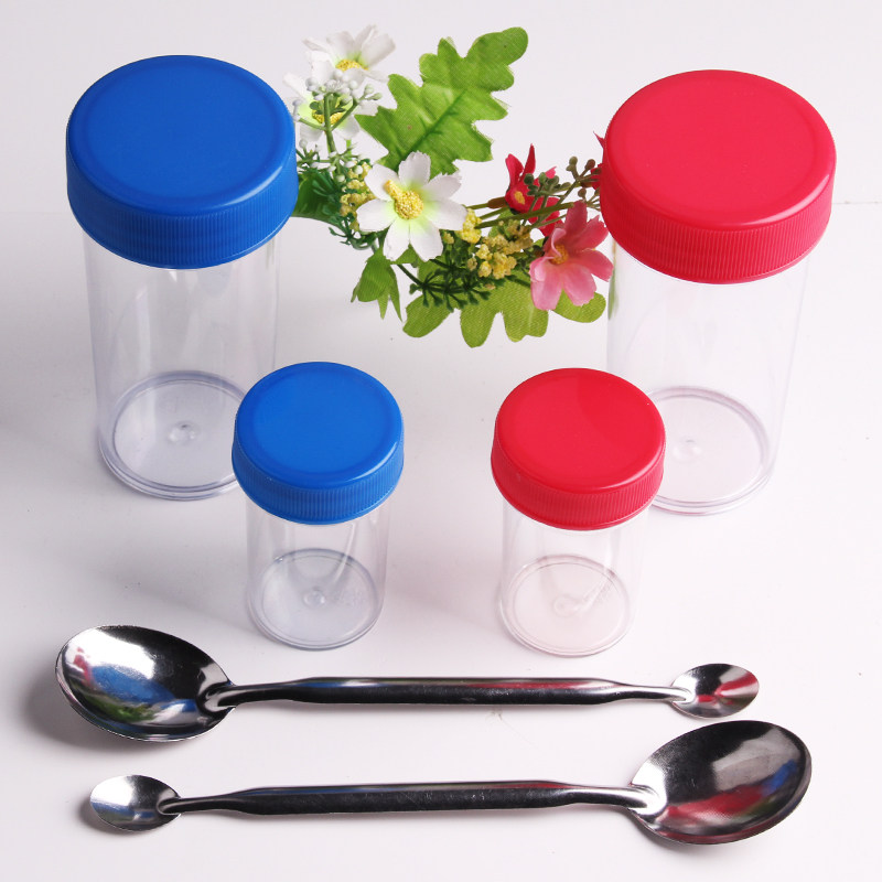 Red and blue cup set demonstration buckle cup shaker cup with scale ...