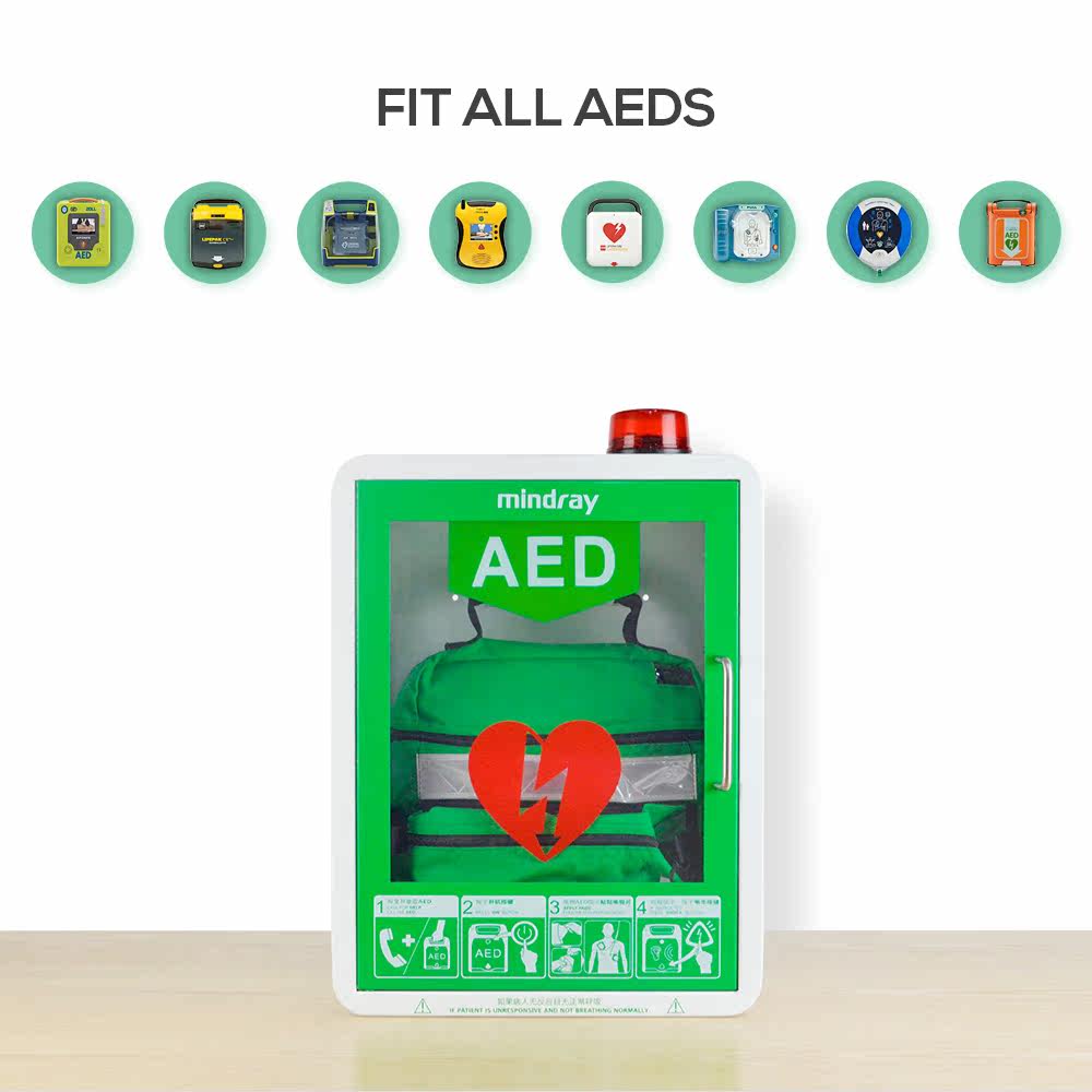 [USD 118.84] Murray AED Cabinet Wall Mounted AED Outer Case Cardiac ...