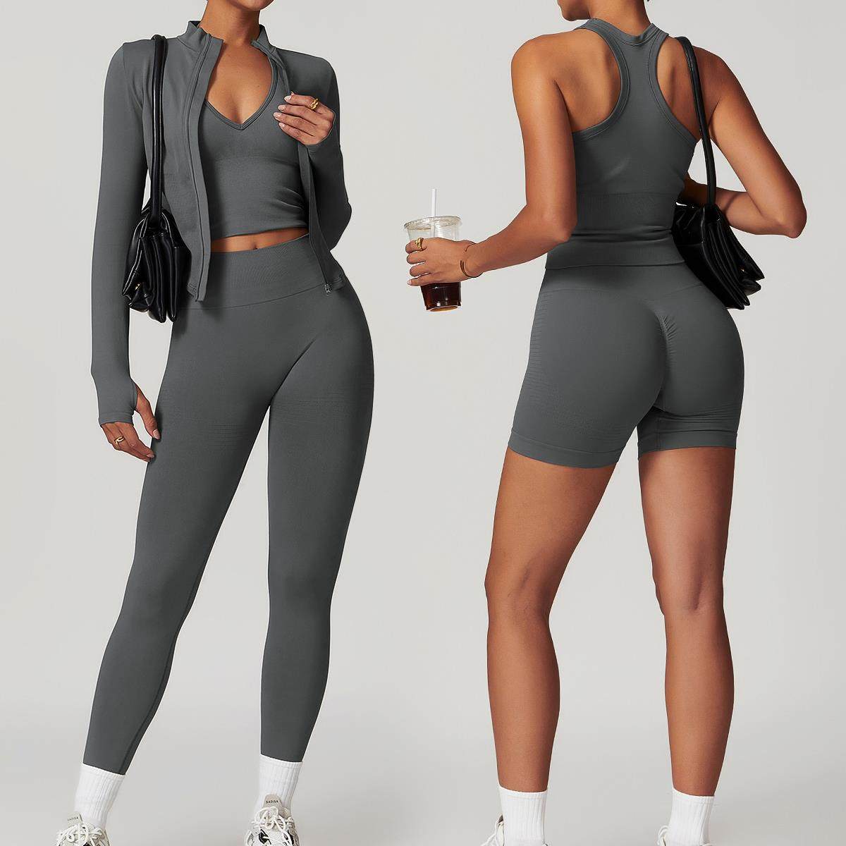 🔥 2024 seamless racerback activewear set - summer yoga & fitness ...