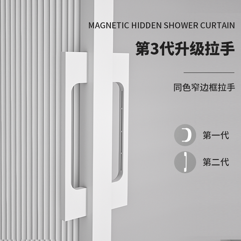 Invisible shower curtain foldable set: say goodbye to drilling and ...