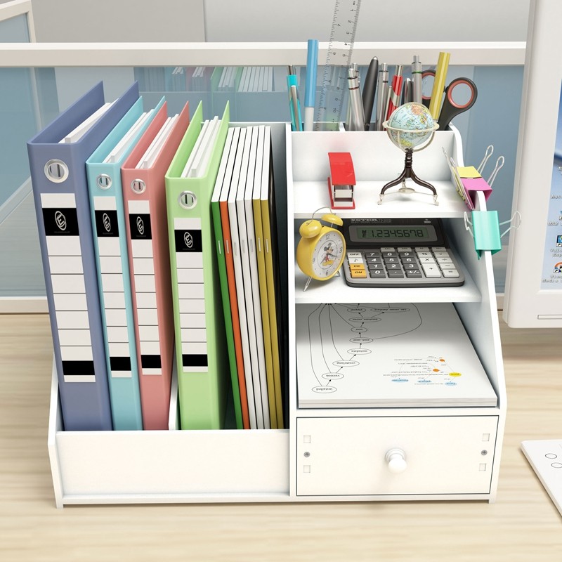 File Rack Office Creative Folder Storage Box Multi-layer Desktop Simple ...