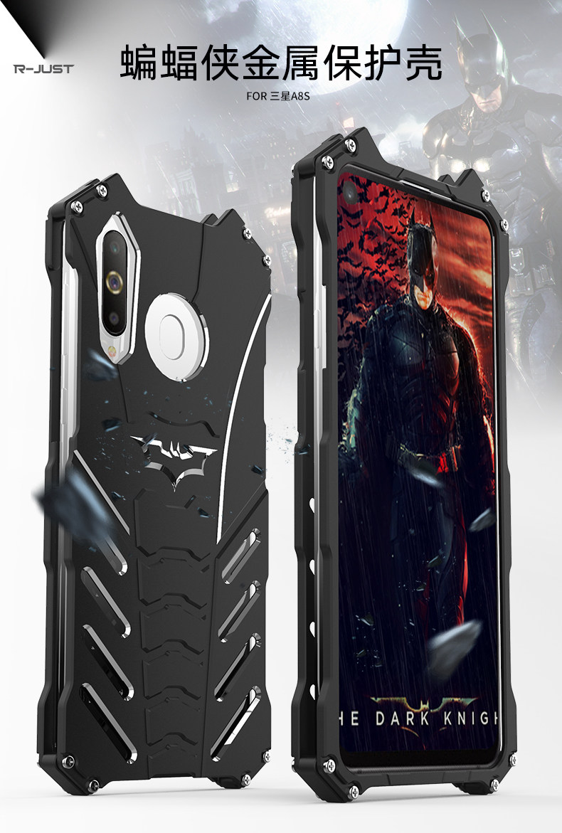 R-Just Batman Shockproof Aluminum Shell Metal Case with Custom Bataran ...