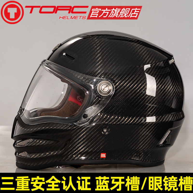 [USD 498.93] TORC Motorcycle Carbon Fiber Helmet Full Helmet Large Code ...