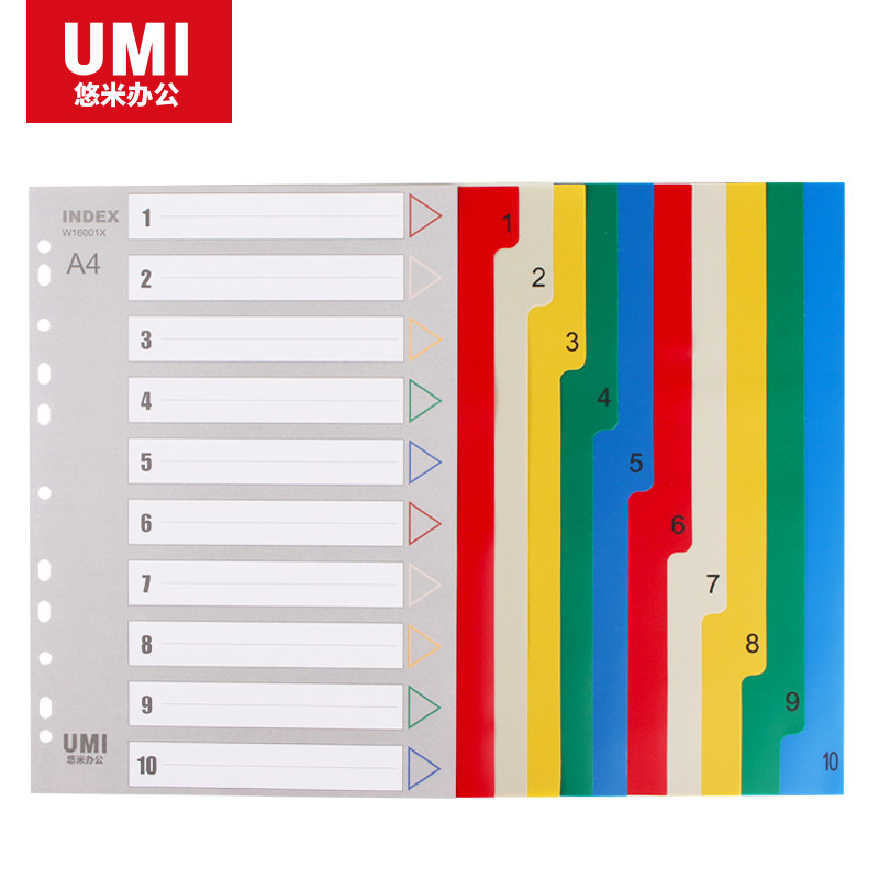 [USD 5.17] Yomi Colored PP Classification Index Paper Ten Colors 1 ...