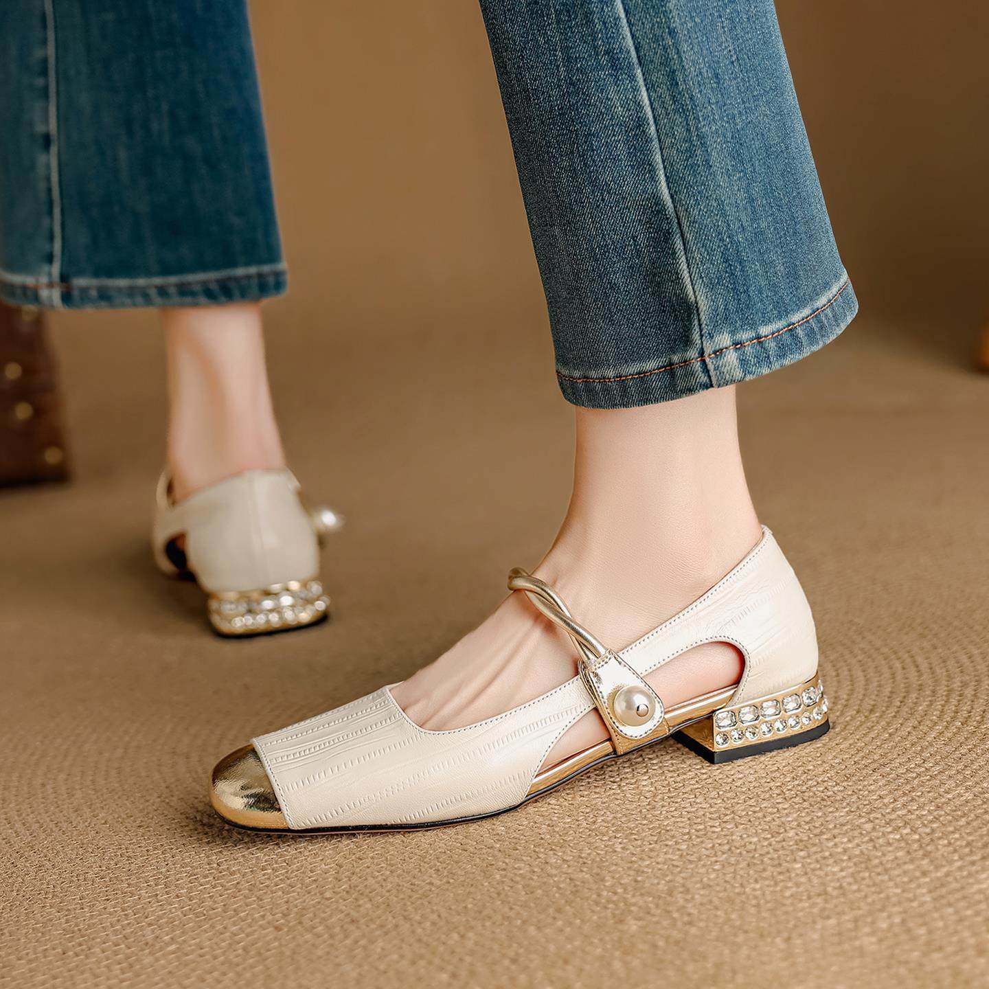 Italian dinor's beautiful square-toe mary jane shoes: the elegance ...