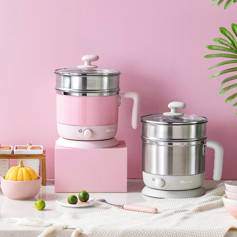 Bear electric cooking pot student dormitory small electric cooker multifunctional household ...